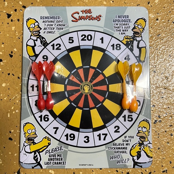 Games | Brand New Homer Simpson Desktop Magnetic Dart Board | Poshmark